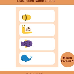Classroom Name Tags, Printable Classroom Name Tags, Teacher Printable ...