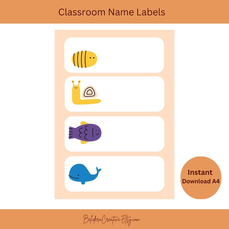 Classroom Name Tags, Printable Classroom Name Tags, Teacher Printable ...