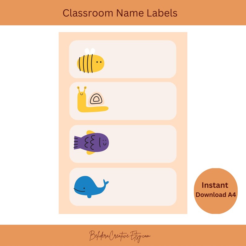 Classroom Name Tags, Printable Classroom Name Tags, Teacher Printable ...