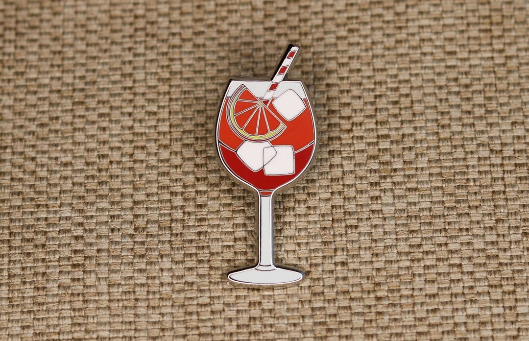 Aperol Spritz Cocktail Enamel Pin Metal Silver Gift Accessory - Etsy UK