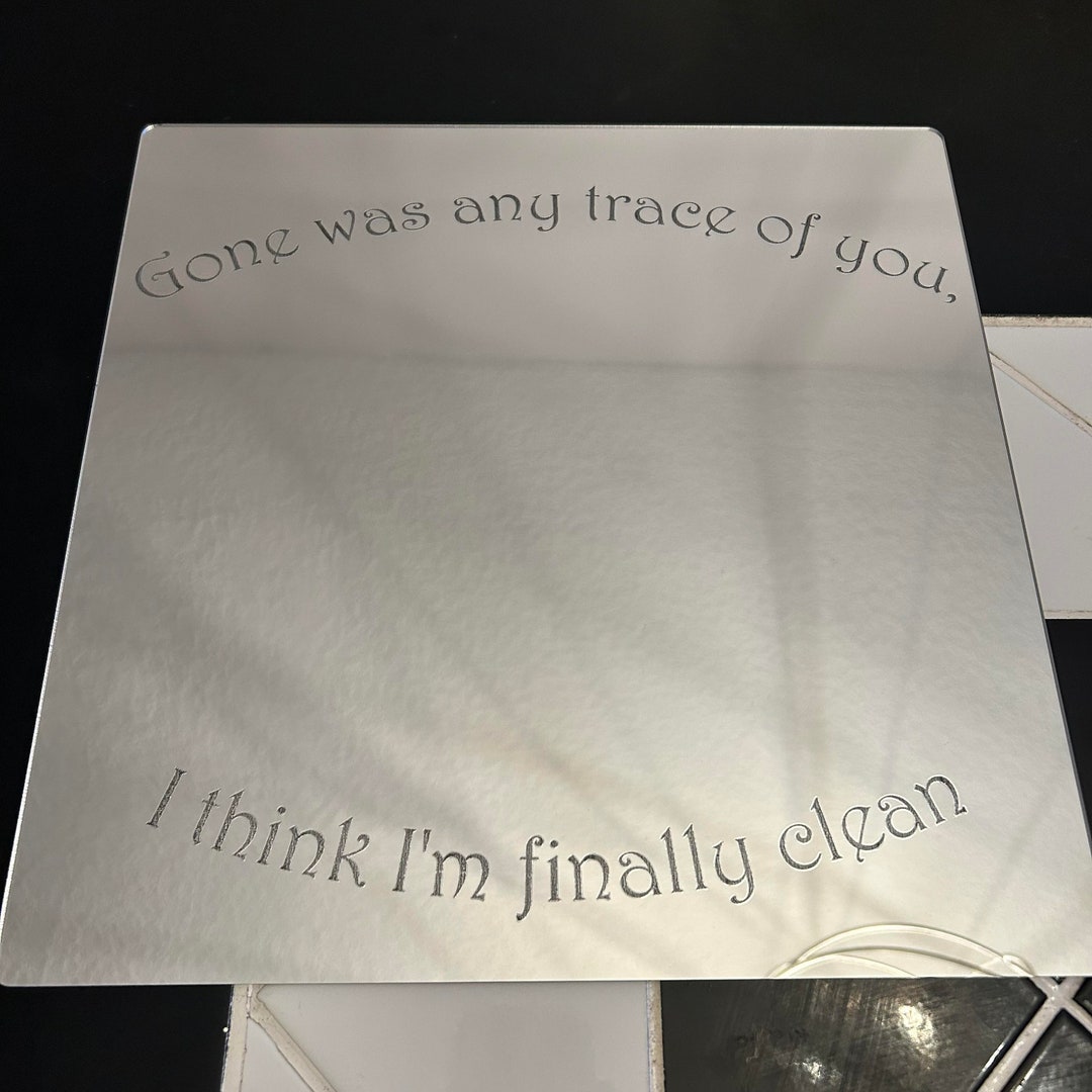 Taylor Swift Quote Mirror - I Think I'm Finally Clean - Etsy