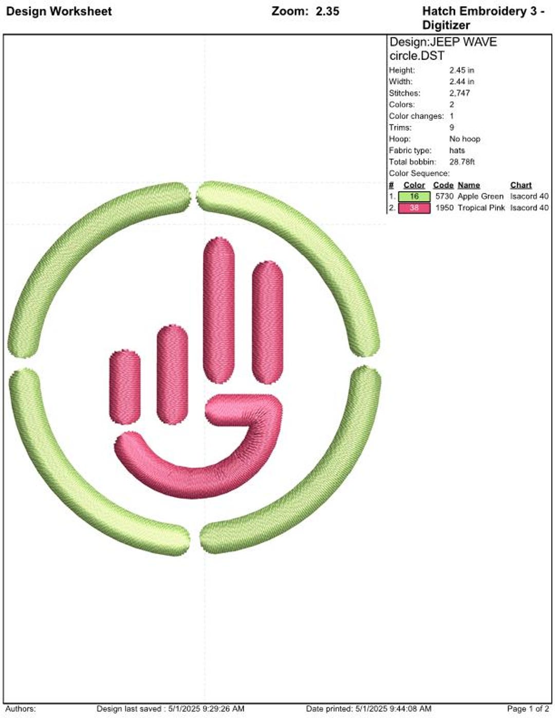 Offroad Wave Circle Embroidery Machine Design for Hats - Etsy