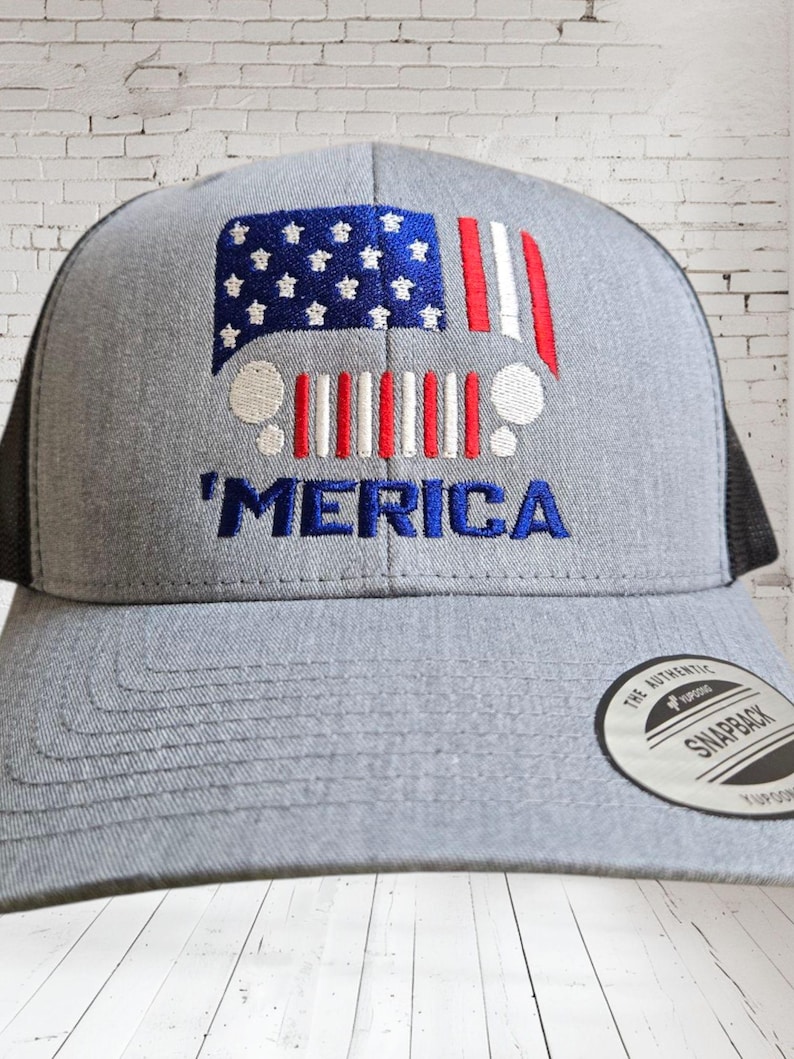 Merica Embroidery Machine Design for Hats - Etsy
