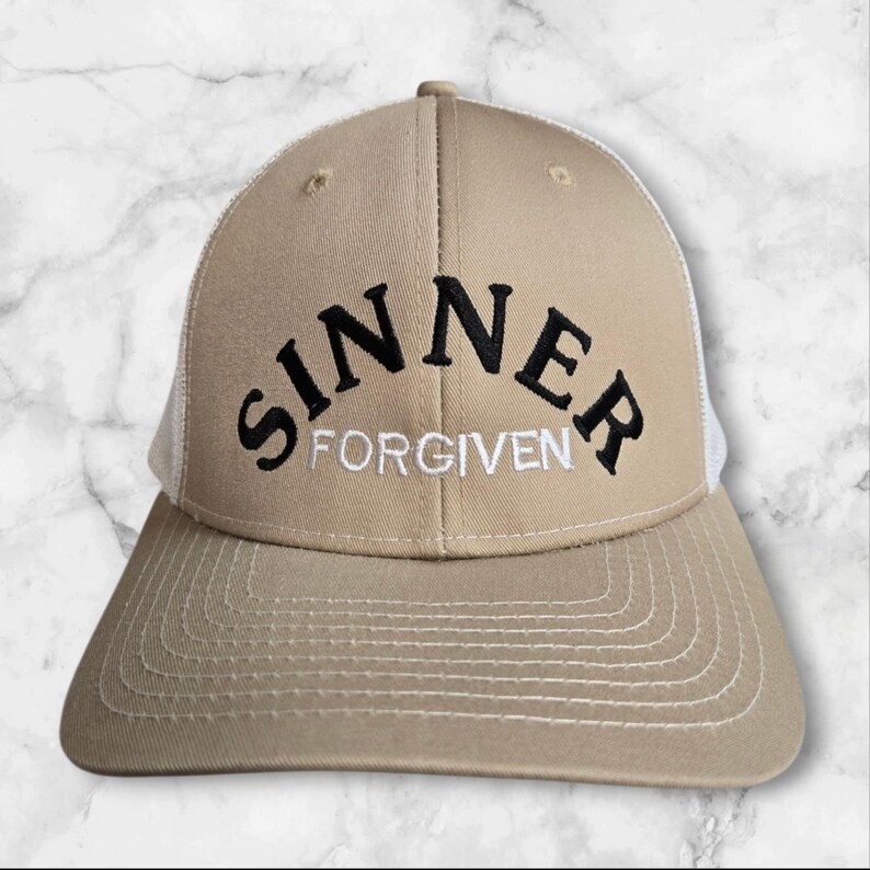 Sinner Forgiven Hat Design for Machine Embroidery - Etsy