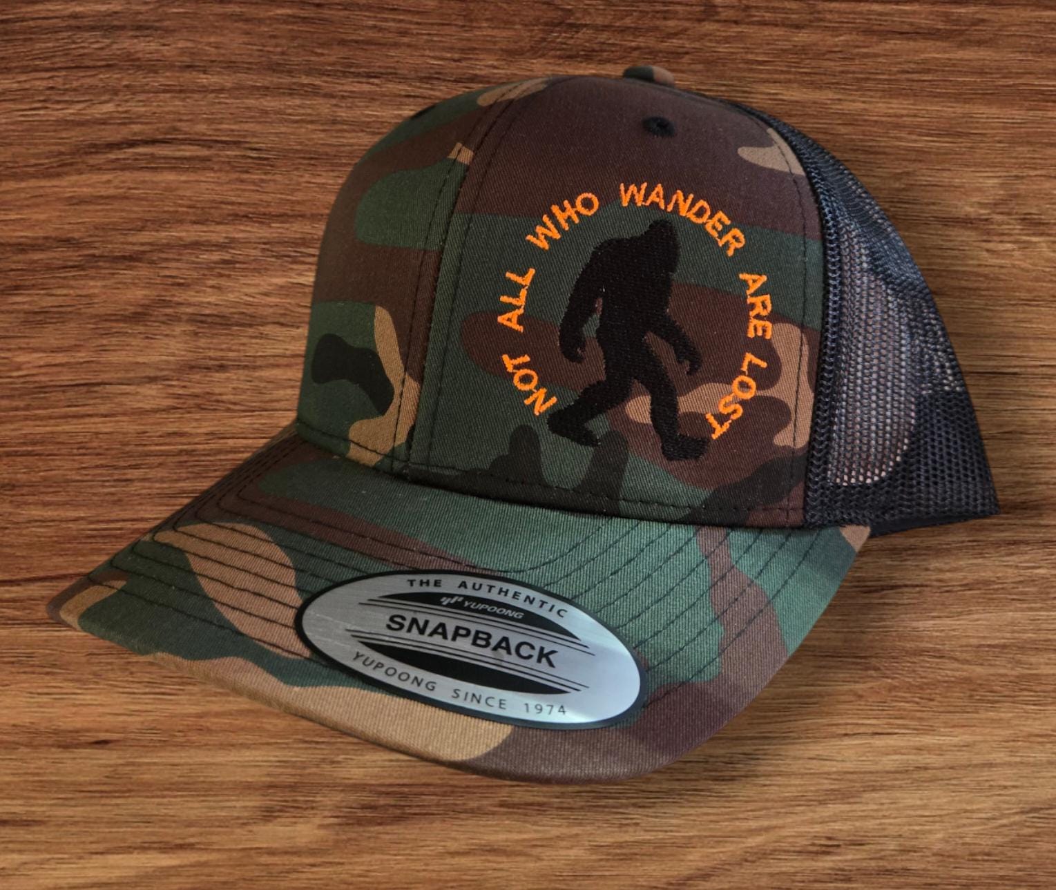Bigfoot Not All Who Wander Are Lost Embroidery Machine Design for Hats ...