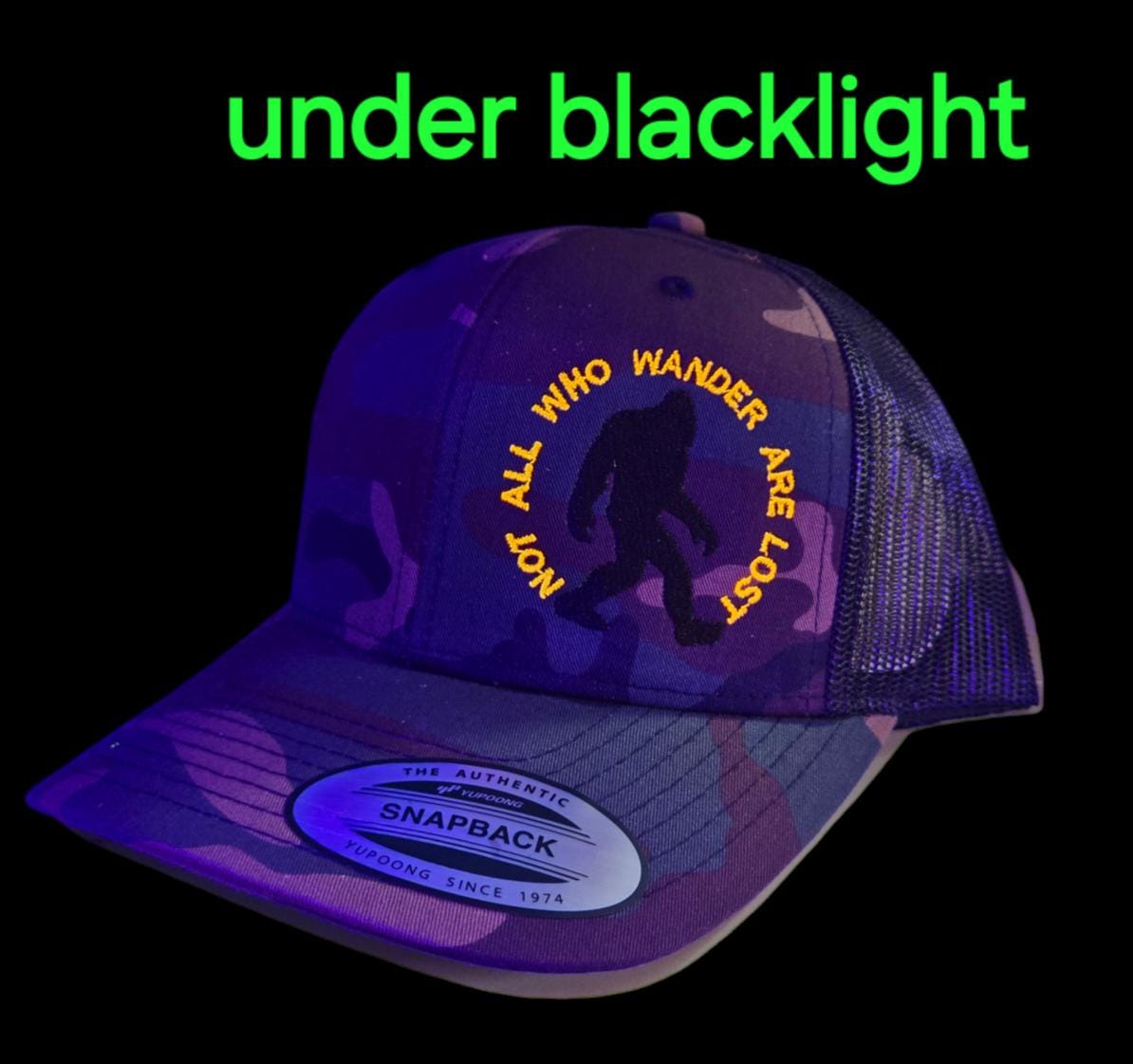 Bigfoot Not All Who Wander Are Lost Embroidery Machine Design for Hats ...