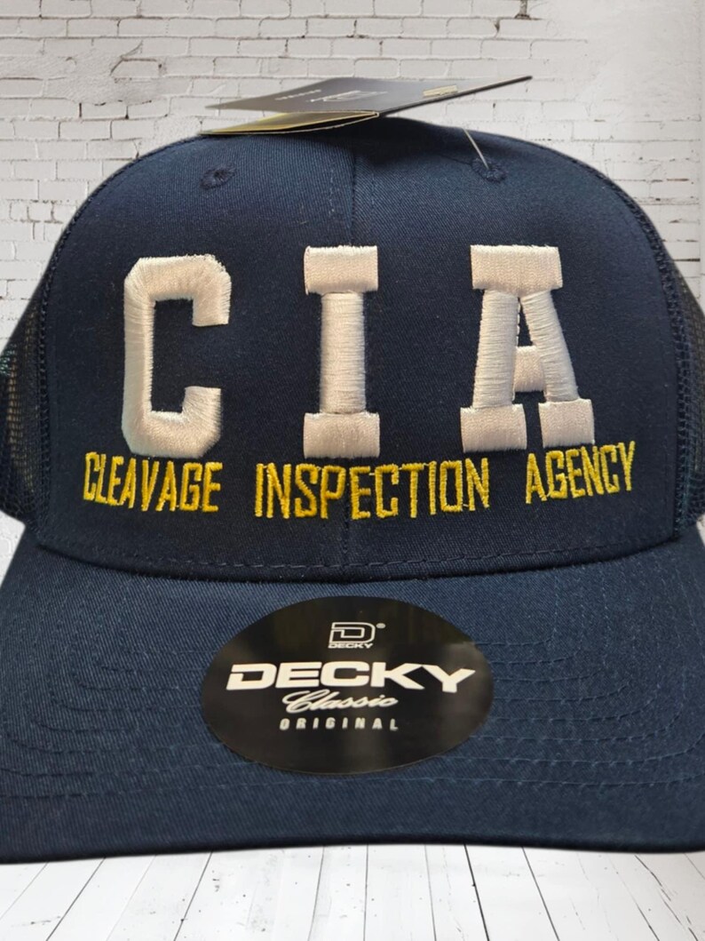 CIA Cleavage Inspection Agency Hat Design for Machine Embroidery - Etsy