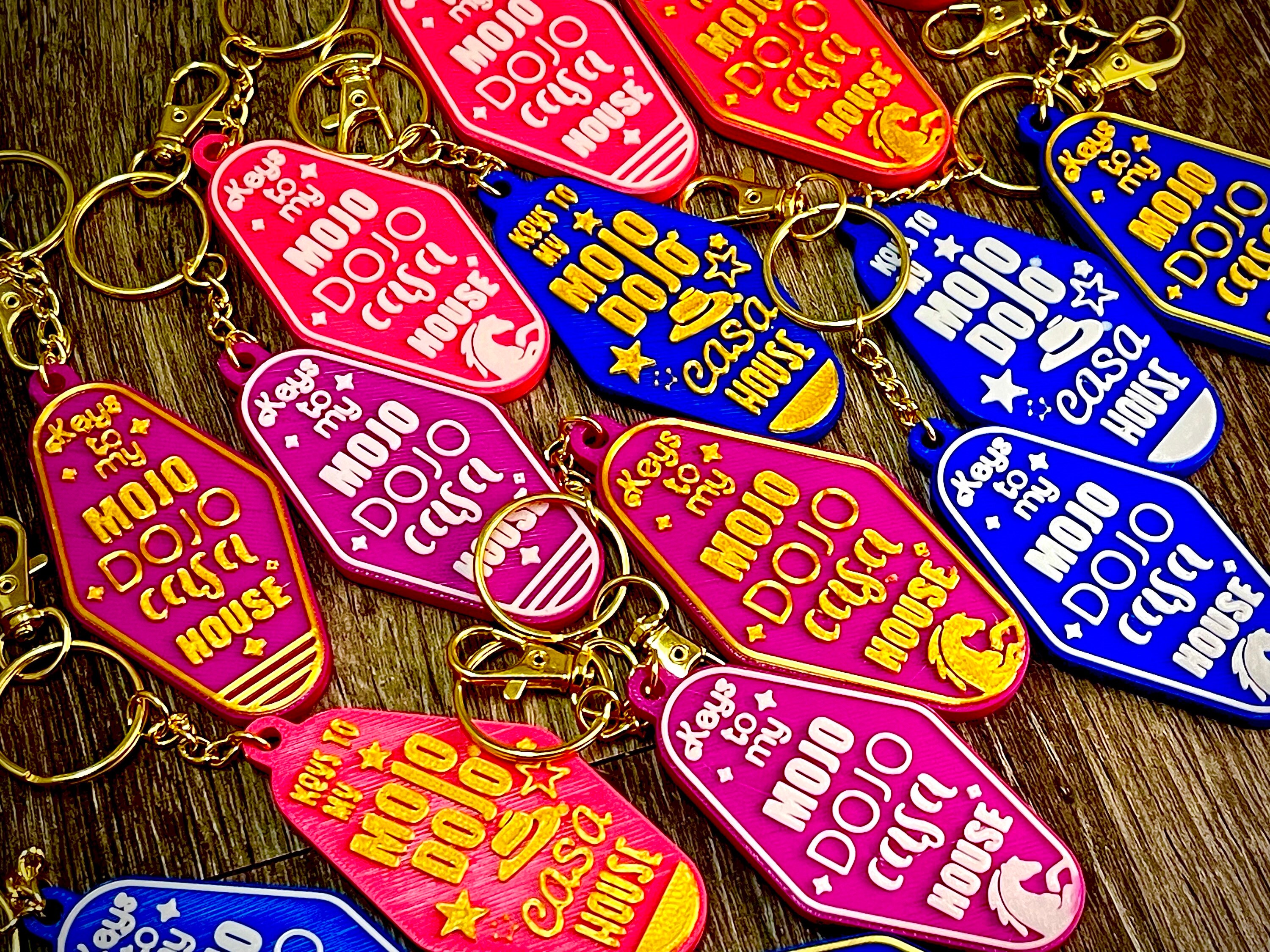Mojo Dojo Casa House Keychain Color Options Key Ring 3D Printed, Custom ...