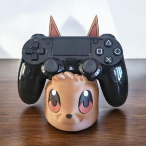 Eevee Controller Stand, 3D Printed Video Game Head Figurine, Ideal for ...