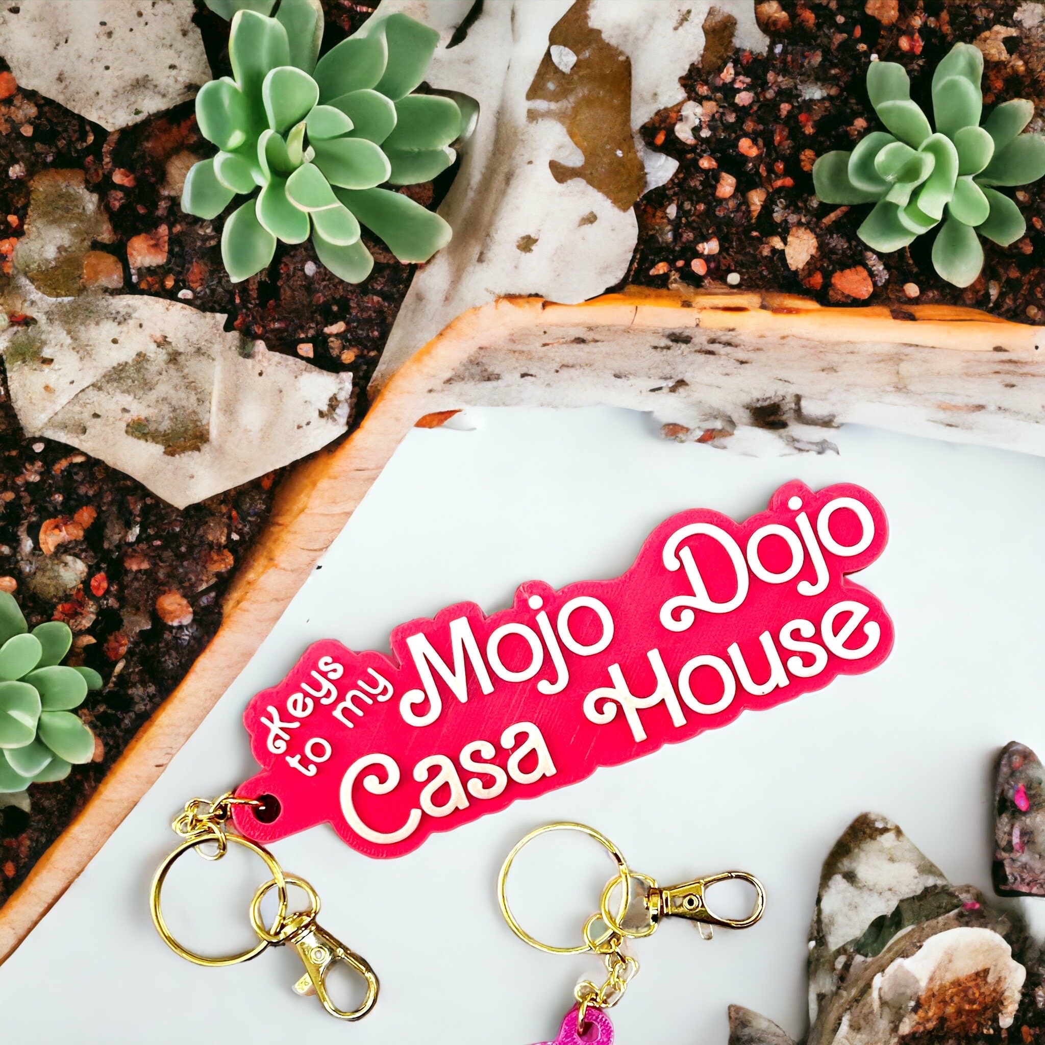 Mojo Dojo Casa House Keychain Color Options Key Ring 3D Printed, Custom ...