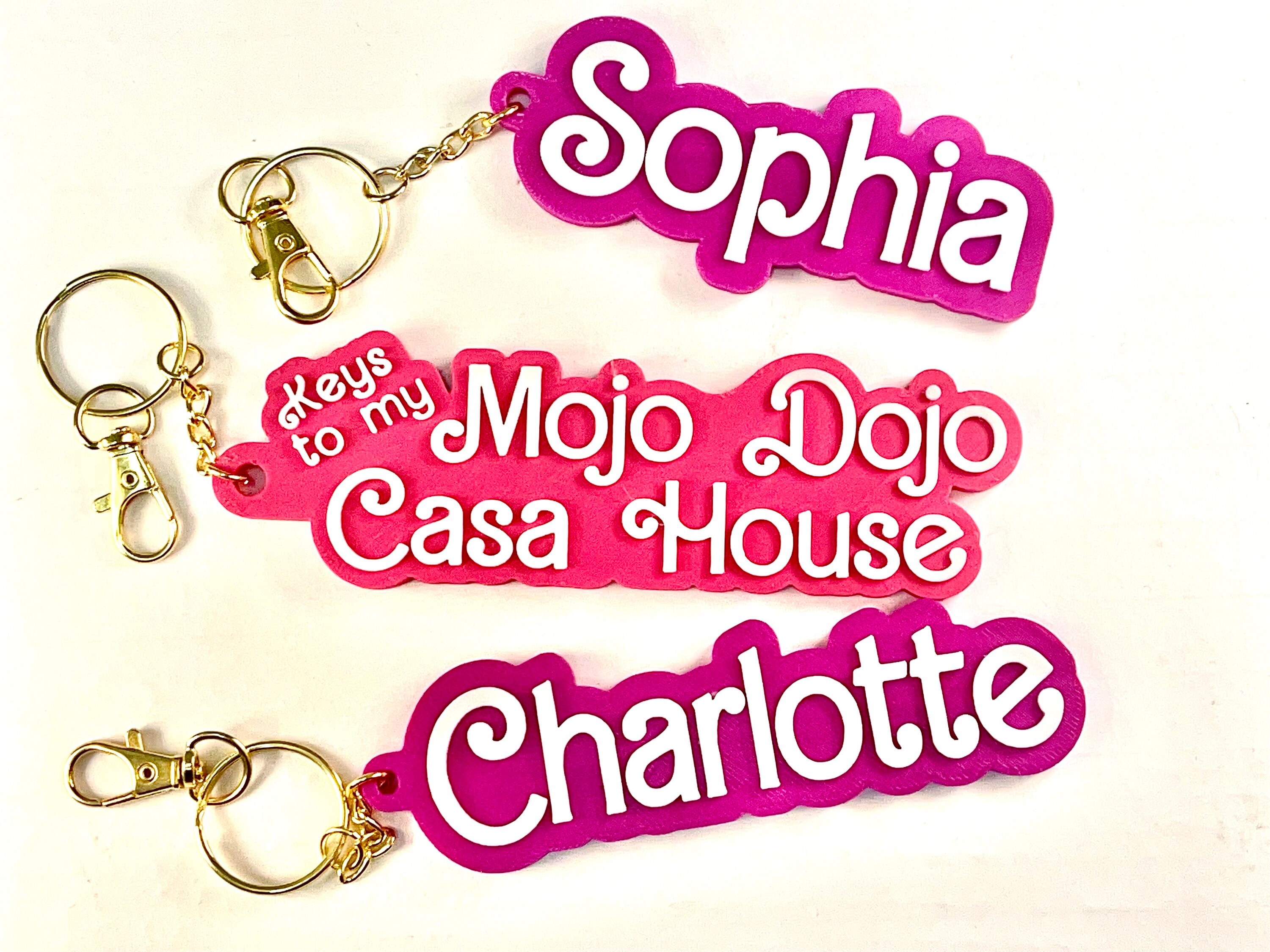 Mojo Dojo Casa House Keychain Color Options Key Ring 3D Printed, Custom ...