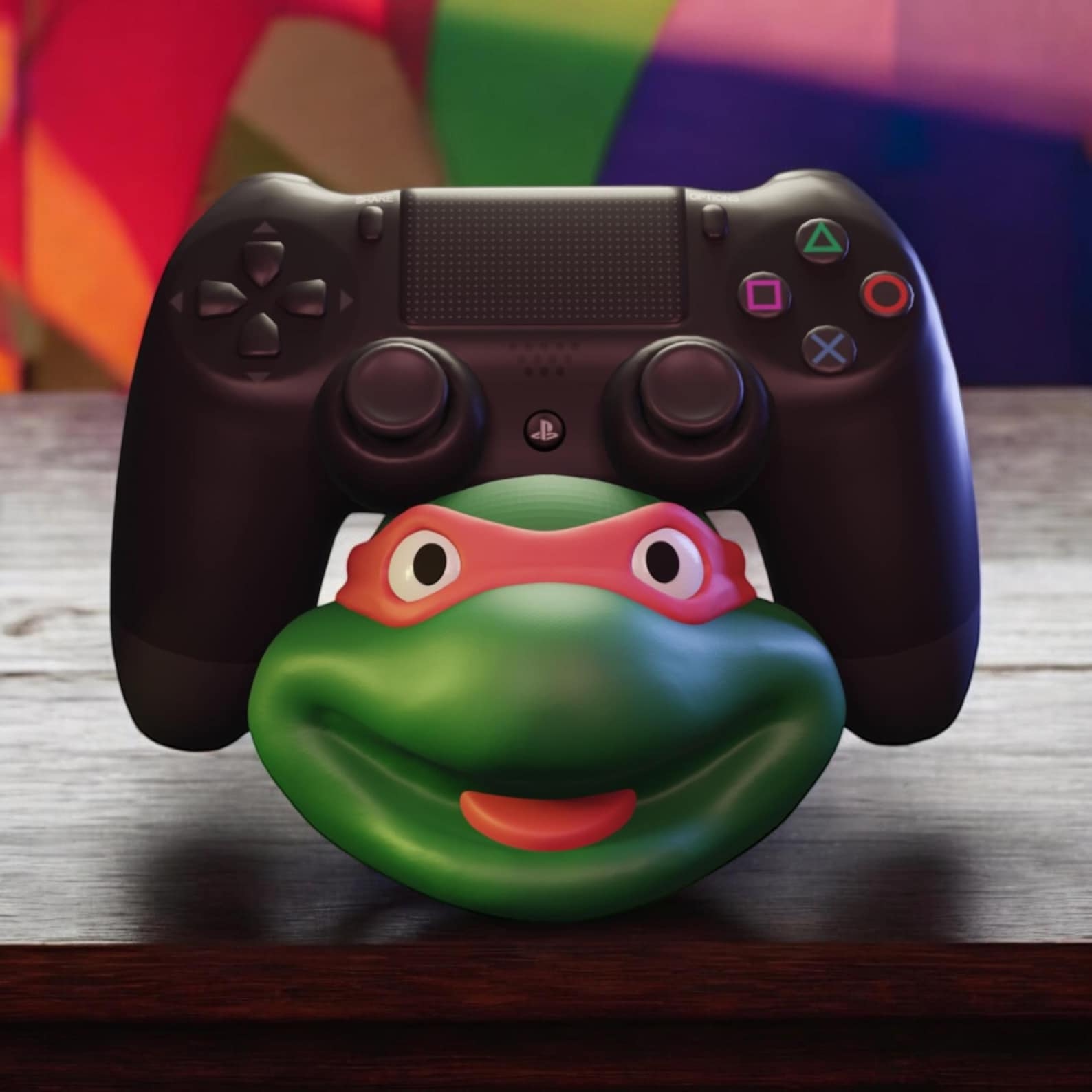 TMNT Controller Stand: Full Color Turtle Head Joystick Holder - Etsy