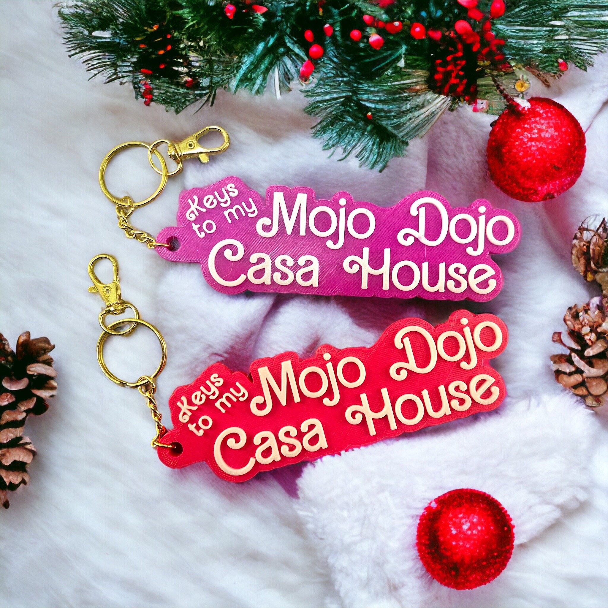 Mojo Dojo Casa House Keychain Color Options Key Ring 3D Printed, Custom ...