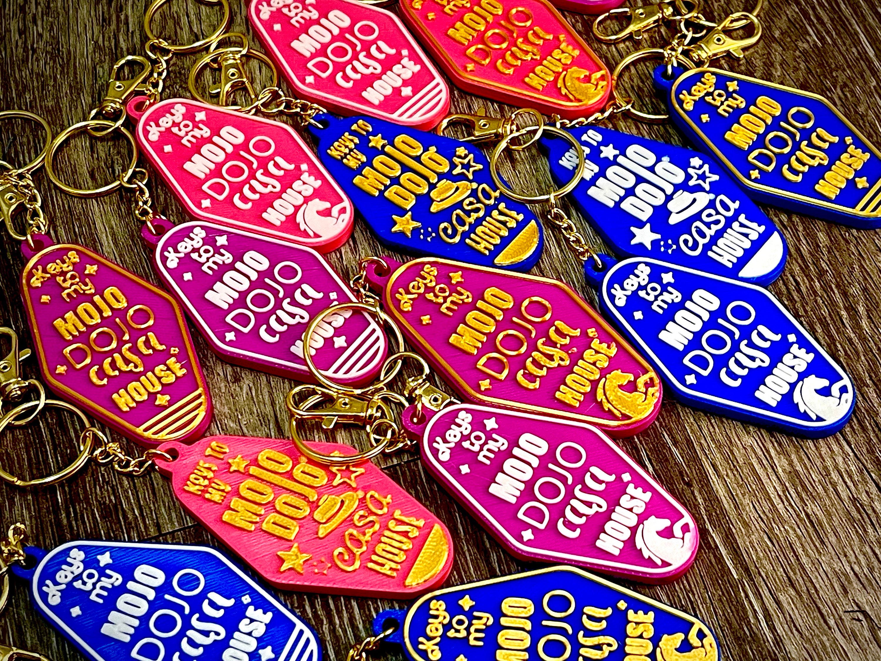 Mojo Dojo Casa House Keychain Color Options Key Ring 3D Printed, Custom ...