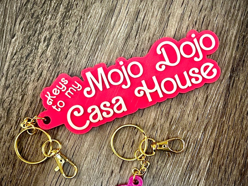 Mojo Dojo Casa House Keychain Color Options Key Ring 3D Printed, Custom ...
