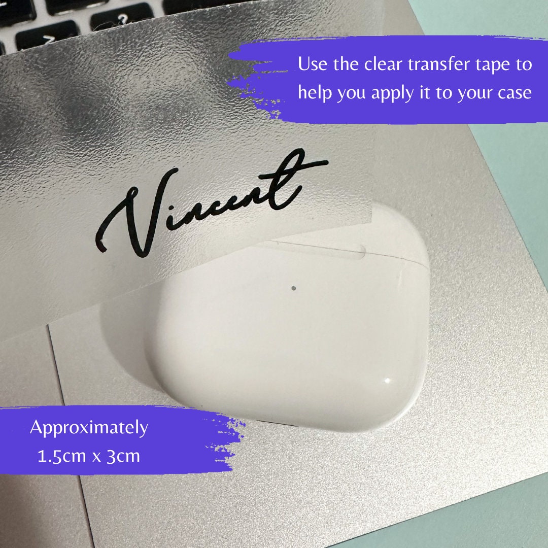 Personalised AirPod Pro Sticker Decal for Your Case First Name ...