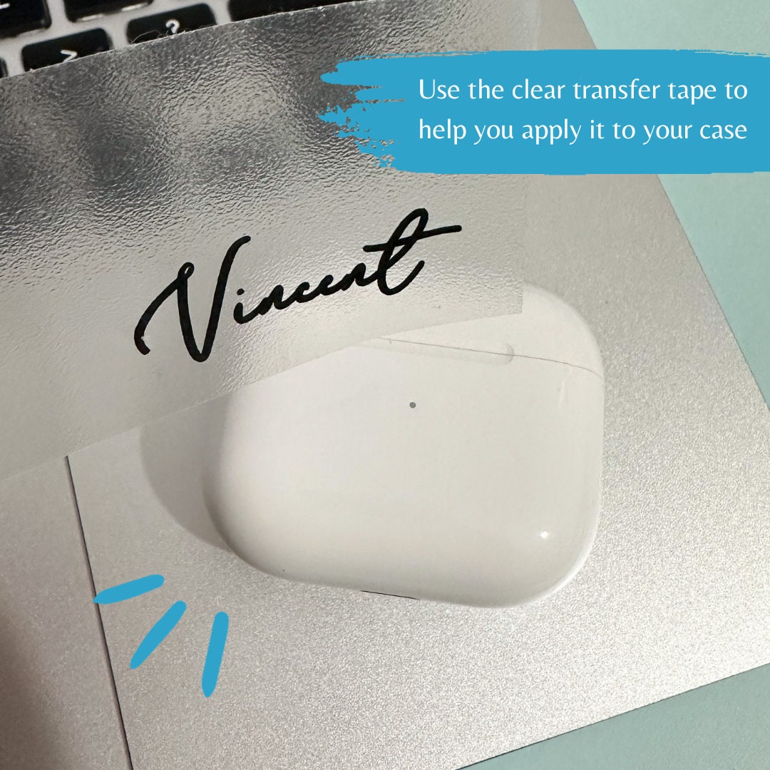 Airpods Pro Case Sticker Decal Personalised First Name & Initials Only ...