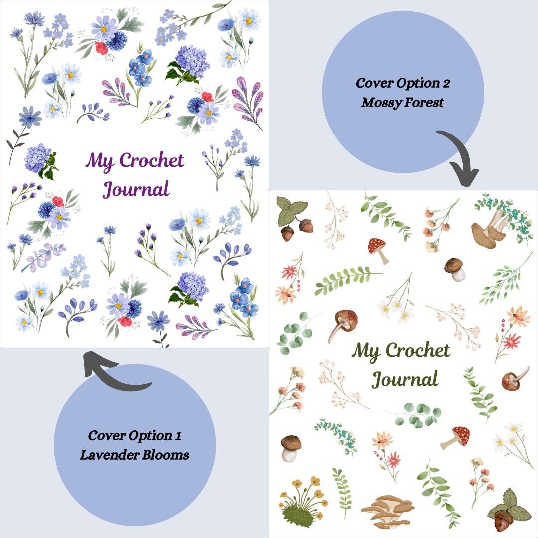 Crochet Journal/crochet Project Tracker/spiral Bound Crochet Notebook ...