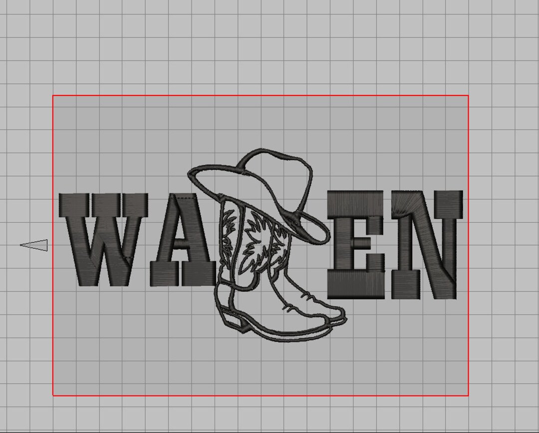 PES File - Wallen - Etsy