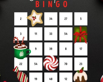 CHRISTMAS SONGS Bingo Cards digital File 80 Cards - Etsy