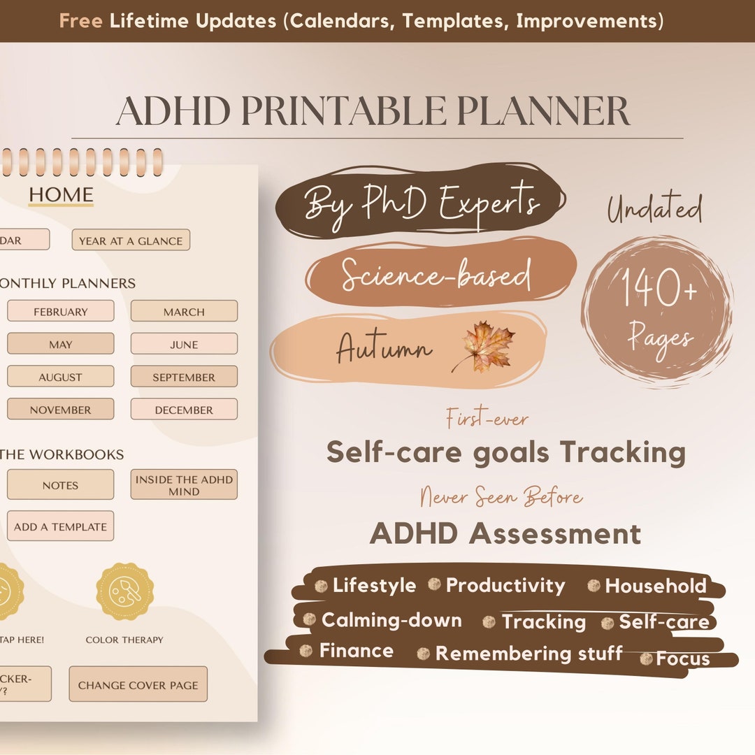 ADHD Planner Adult Made by Phd Experts ADHD Printable - Etsy