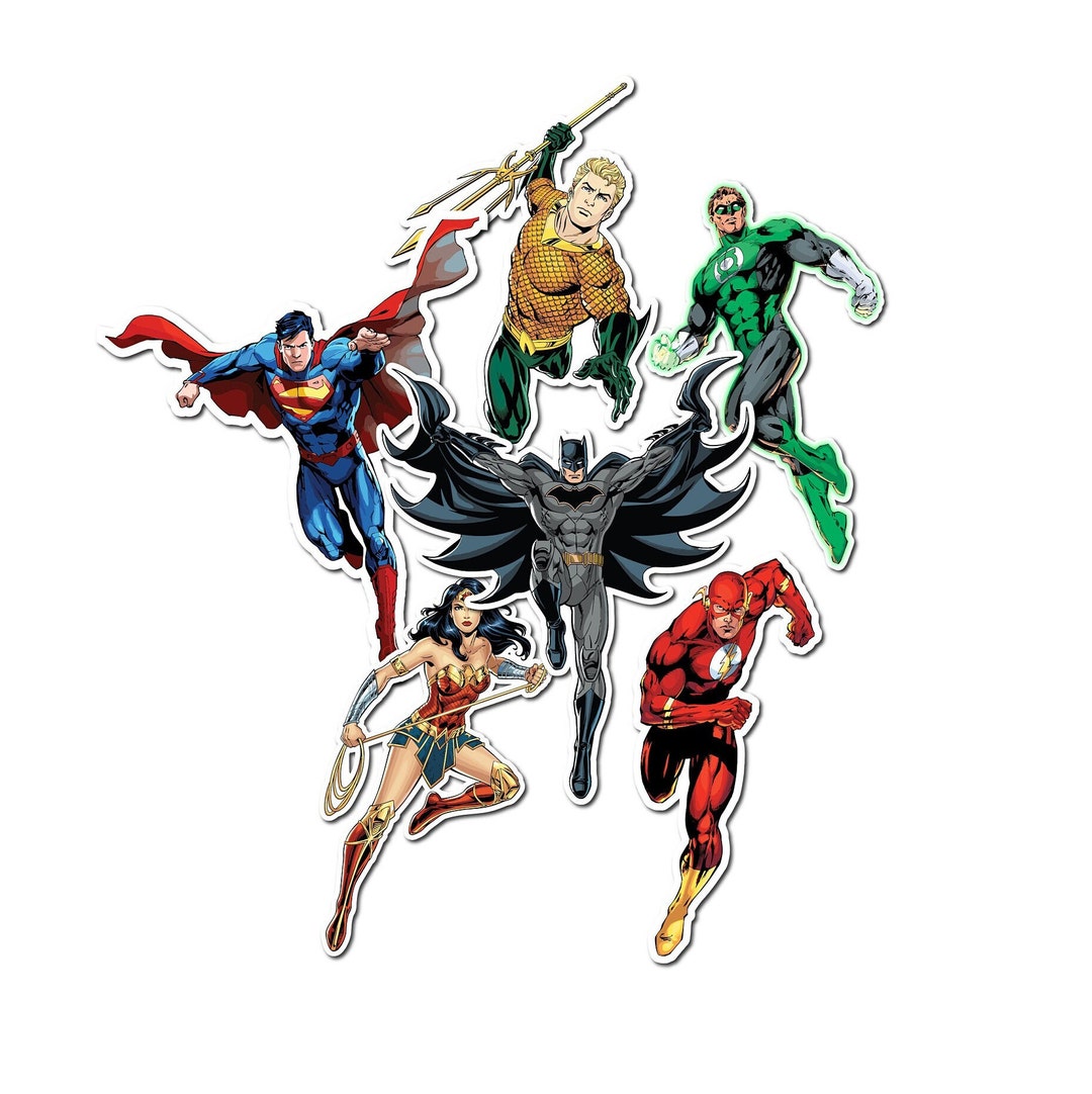Justice League Sticker Pack - Featuring Batman, Superman, Wonder Woman ...
