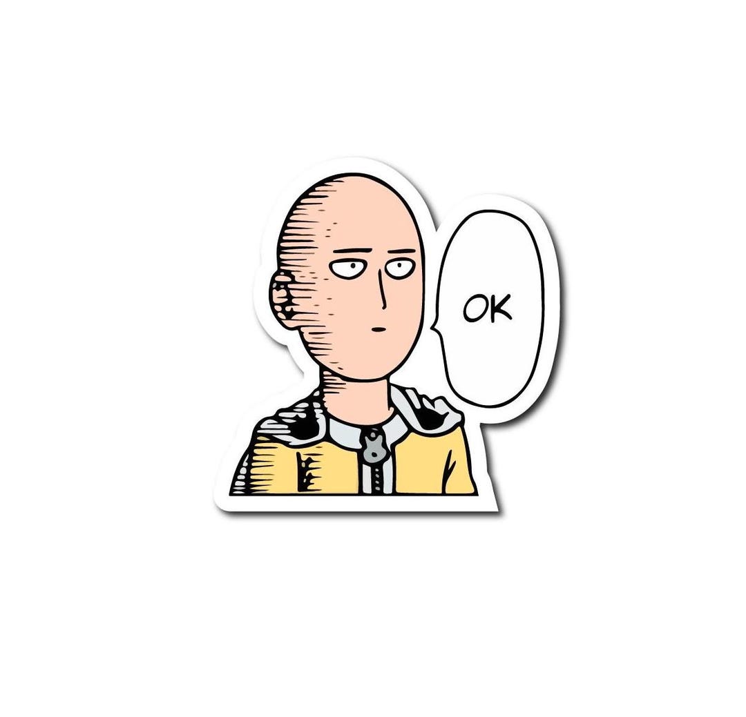 Saitama Sticker - One Punch Man - High Quality Vinyl - Etsy