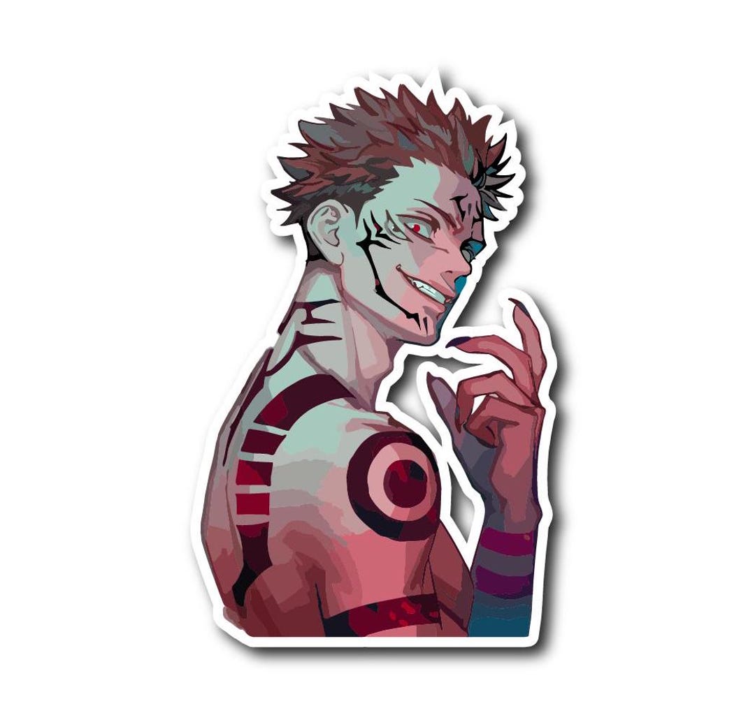 Sukuna Sticker - Jujutsu Kaisen - High Quality Vinyl Stickers - Laptop ...