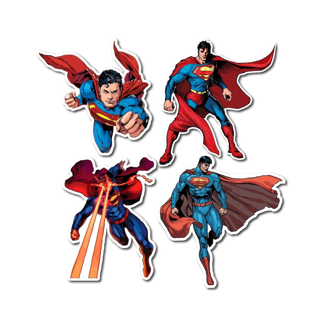 Superman Stickers Pack of 4 - Etsy