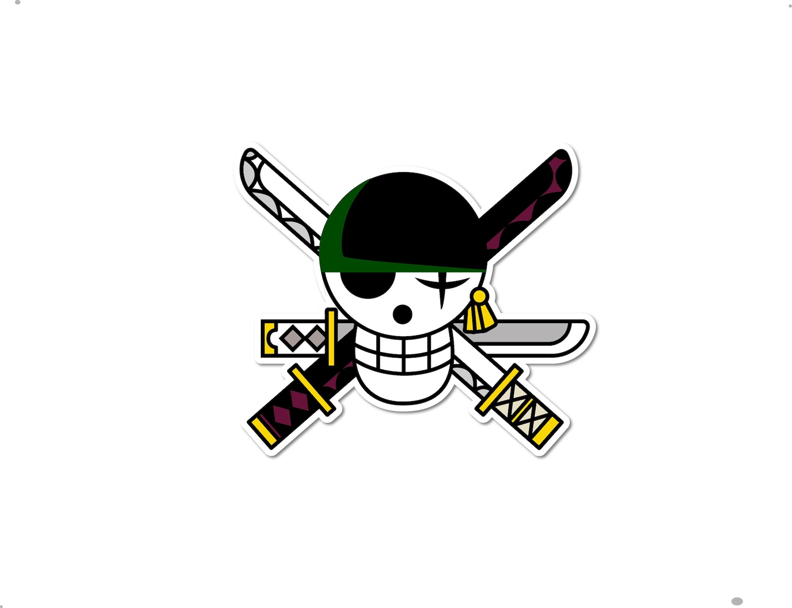 Zoro Sticker - Jolly Roger - One Piece - Etsy