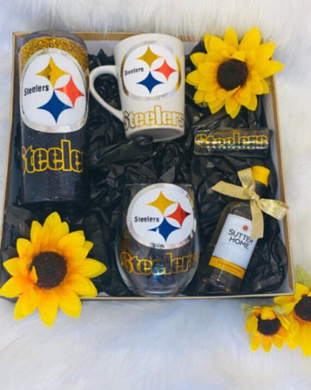 Pittsburgh Steelers Giftset Box Pittsburgh Steeler Tumbler - Etsy