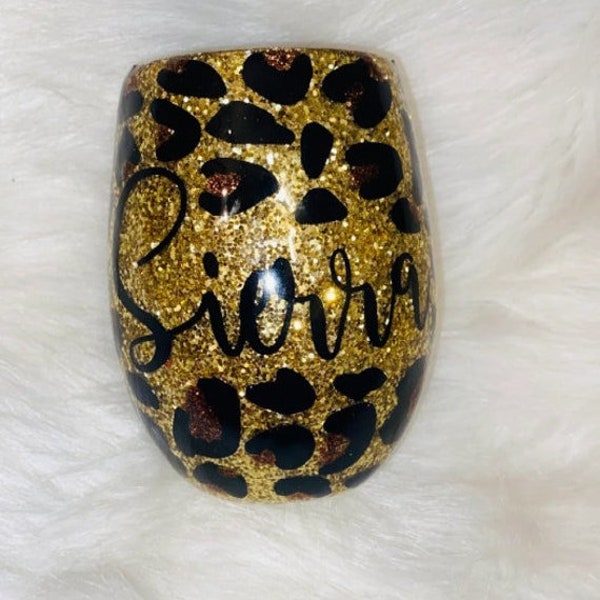 Leopard Wine Glasses - Etsy