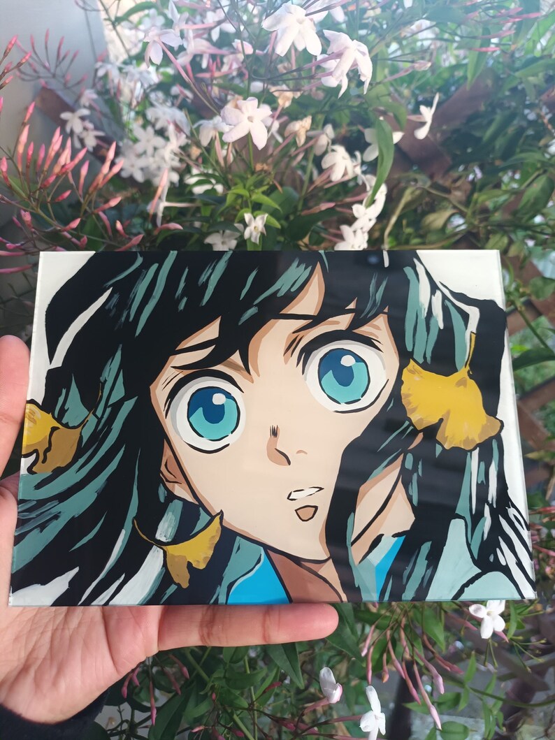 Demon Slayer Kny Anime Glass Painting Tanjiro Rengoku Mitsuri Muichiro ...