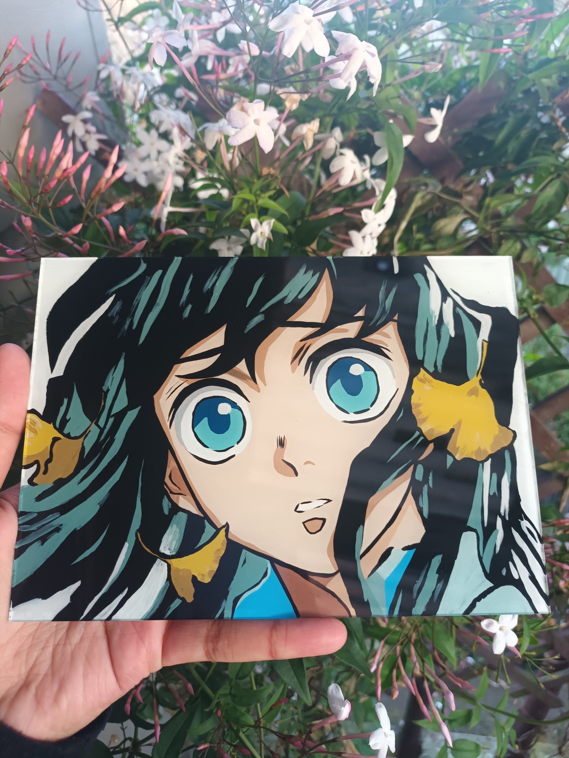 Demon Slayer Kny Anime Glass Painting Tanjiro Rengoku Mitsuri Muichiro ...