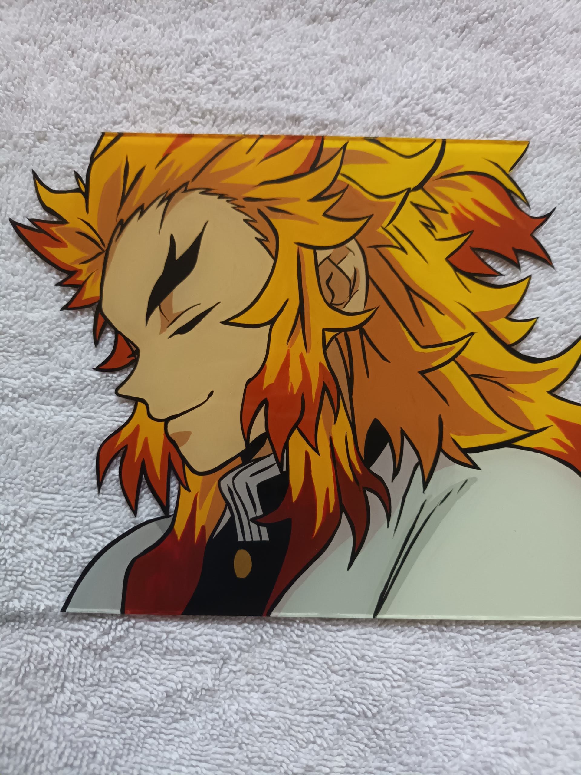Demon Slayer Kny Anime Glass Painting Tanjiro Rengoku Mitsuri Muichiro ...