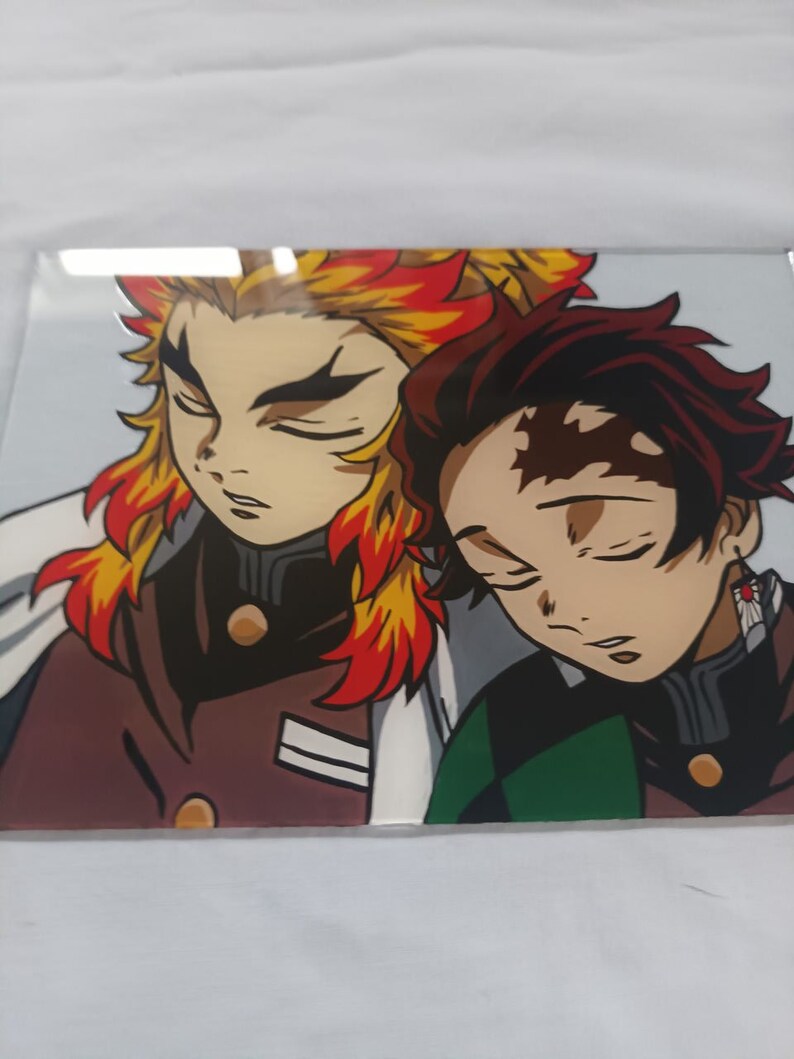 Demon Slayer Kny Anime Glass Painting Tanjiro Rengoku Mitsuri Muichiro ...