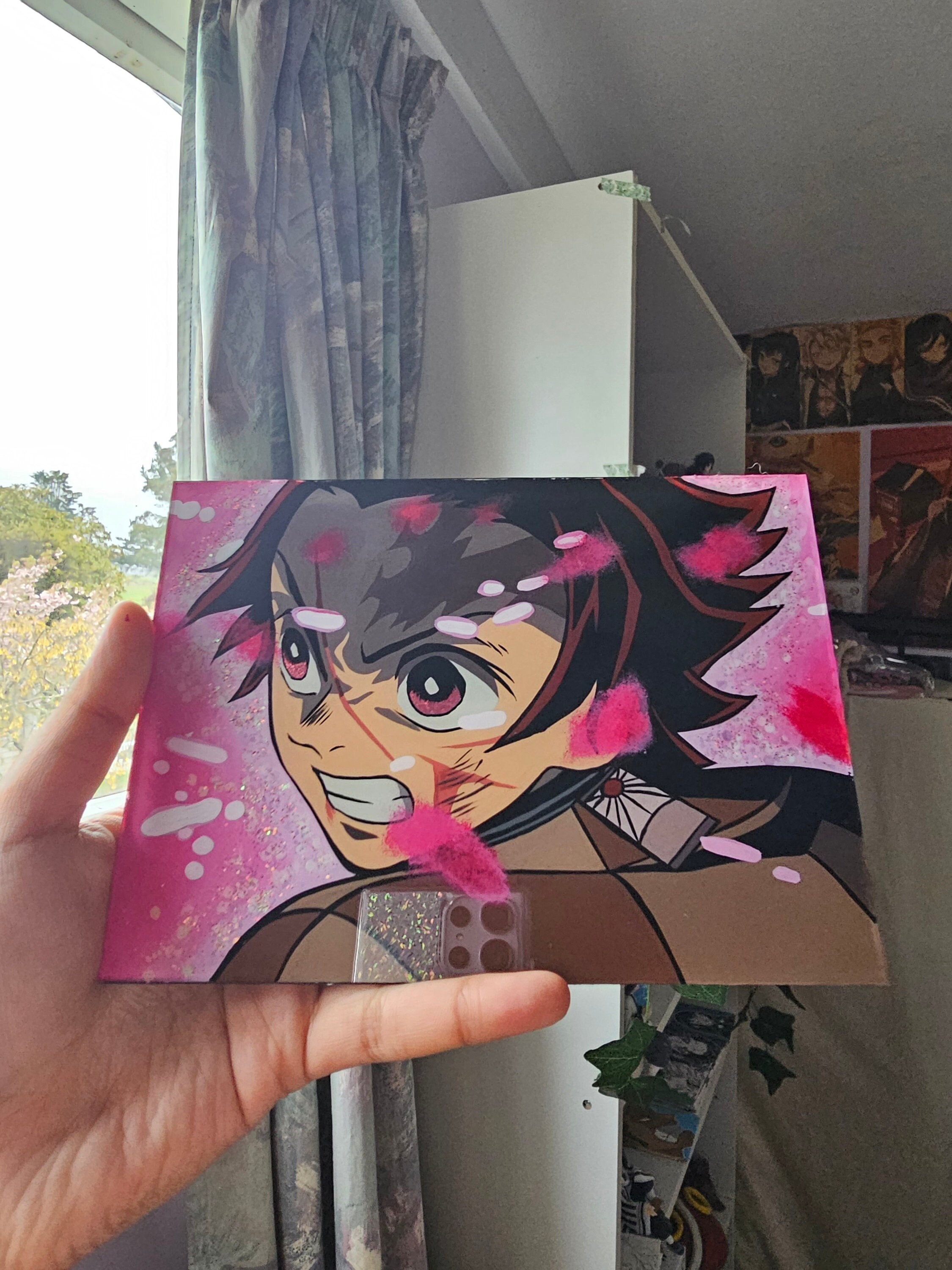 Demon Slayer Kny Anime Glass Painting Tanjiro Rengoku Mitsuri Muichiro ...