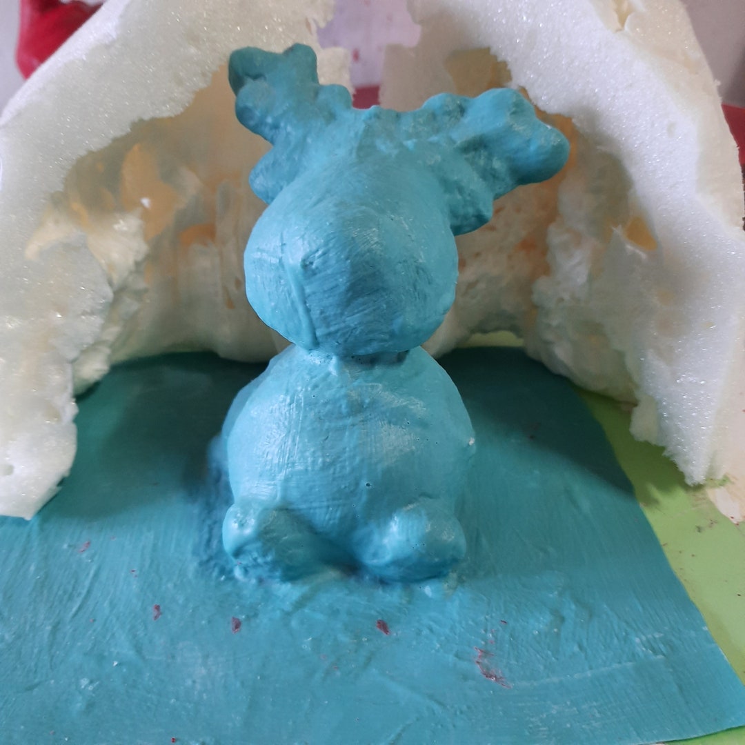 Latex Mold Latex Mold Sitting Moose Mold - Etsy