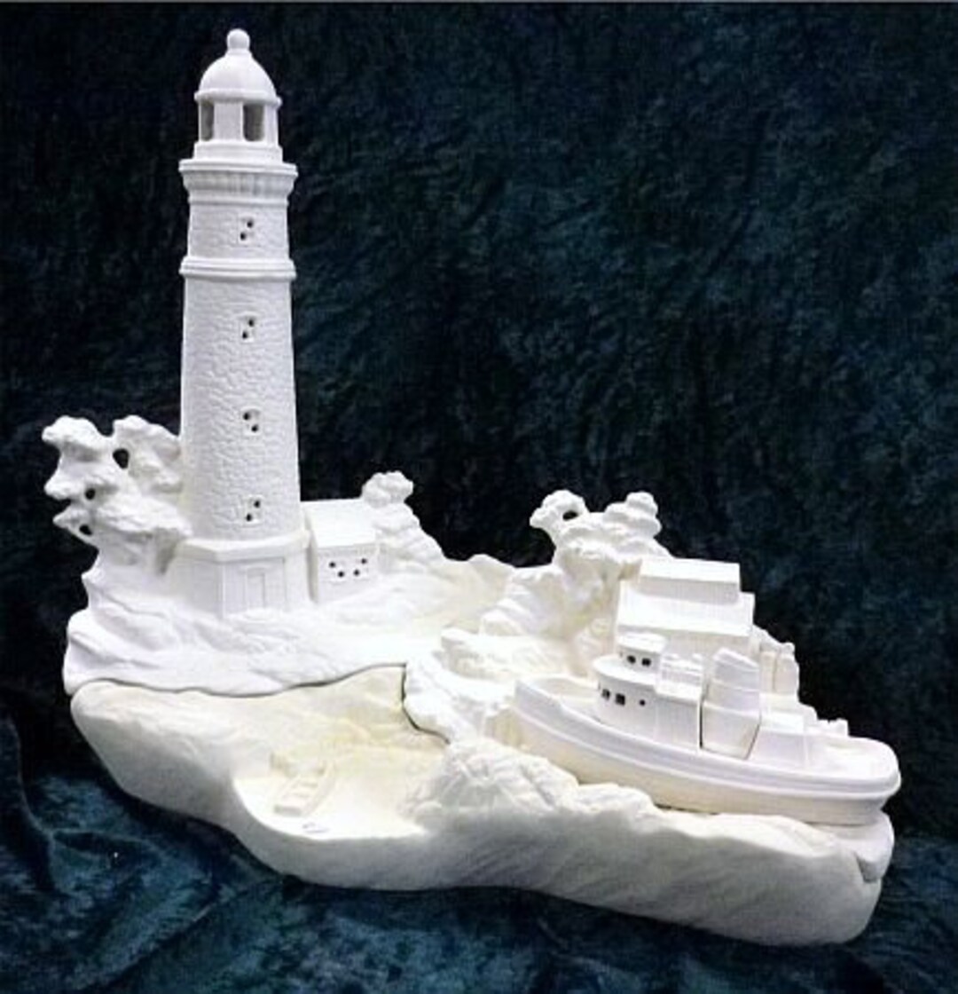 Latex Mold Latex Casting Mold Lighthouse With House and Ship Mold - Etsy