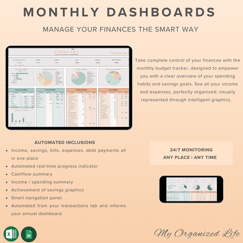 Budget Planner Budget Spreadsheet Ultimate Annual Budget Budget ...