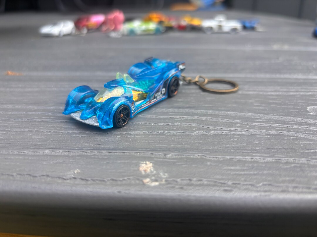 Custom Blue See-through Car Keychain - Etsy