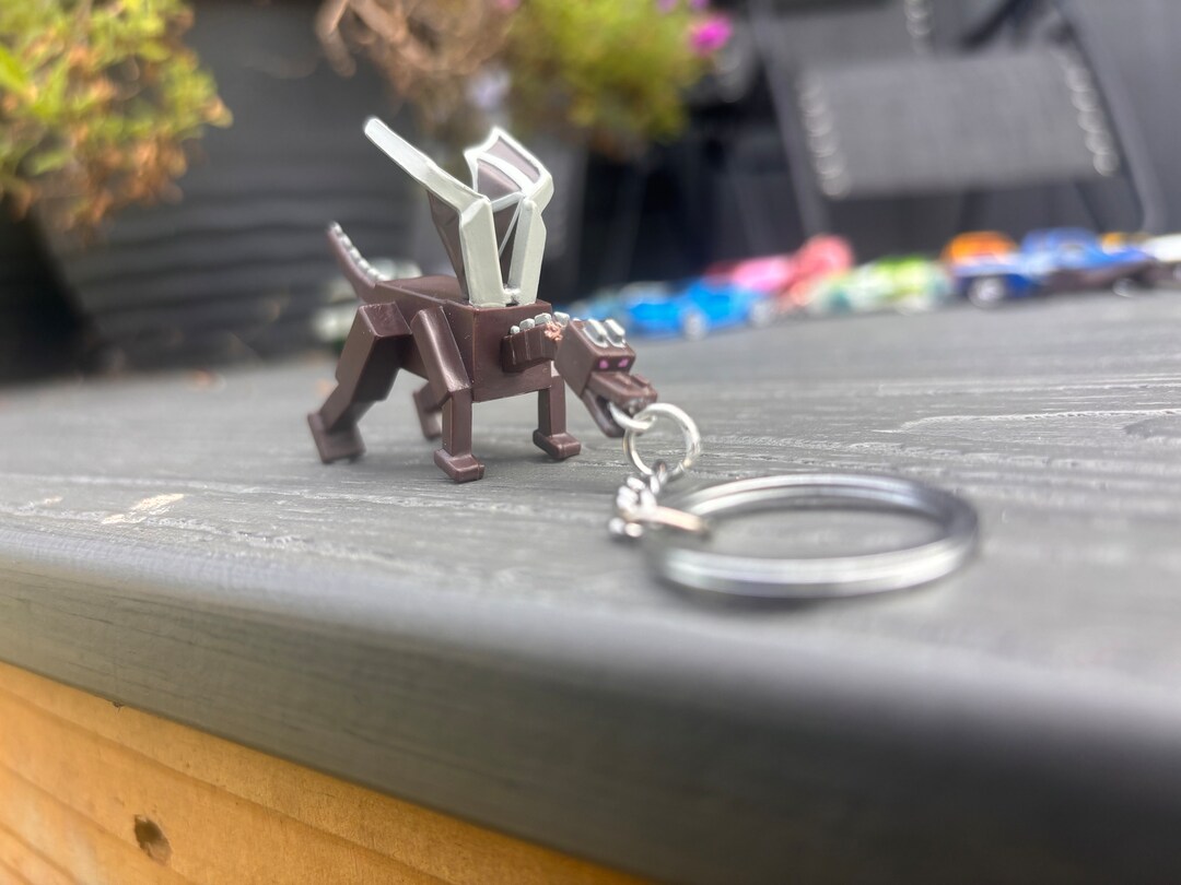 Minecraft Enderdragon Keychain - Etsy
