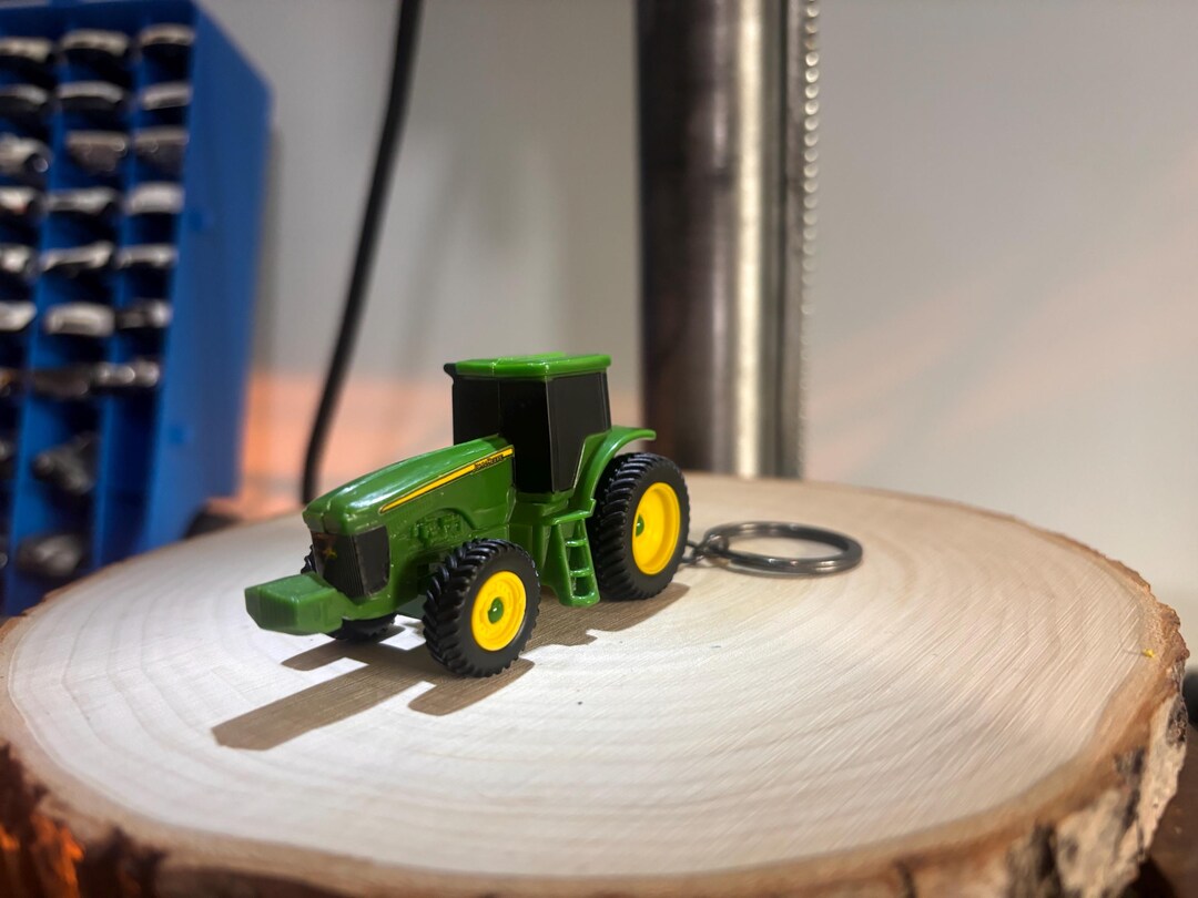 John Deere Tractor Keychain - Etsy