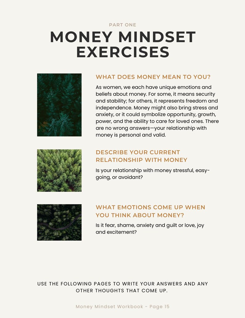 Money Mindset Workbook - Transform Your Financial Future - Etsy