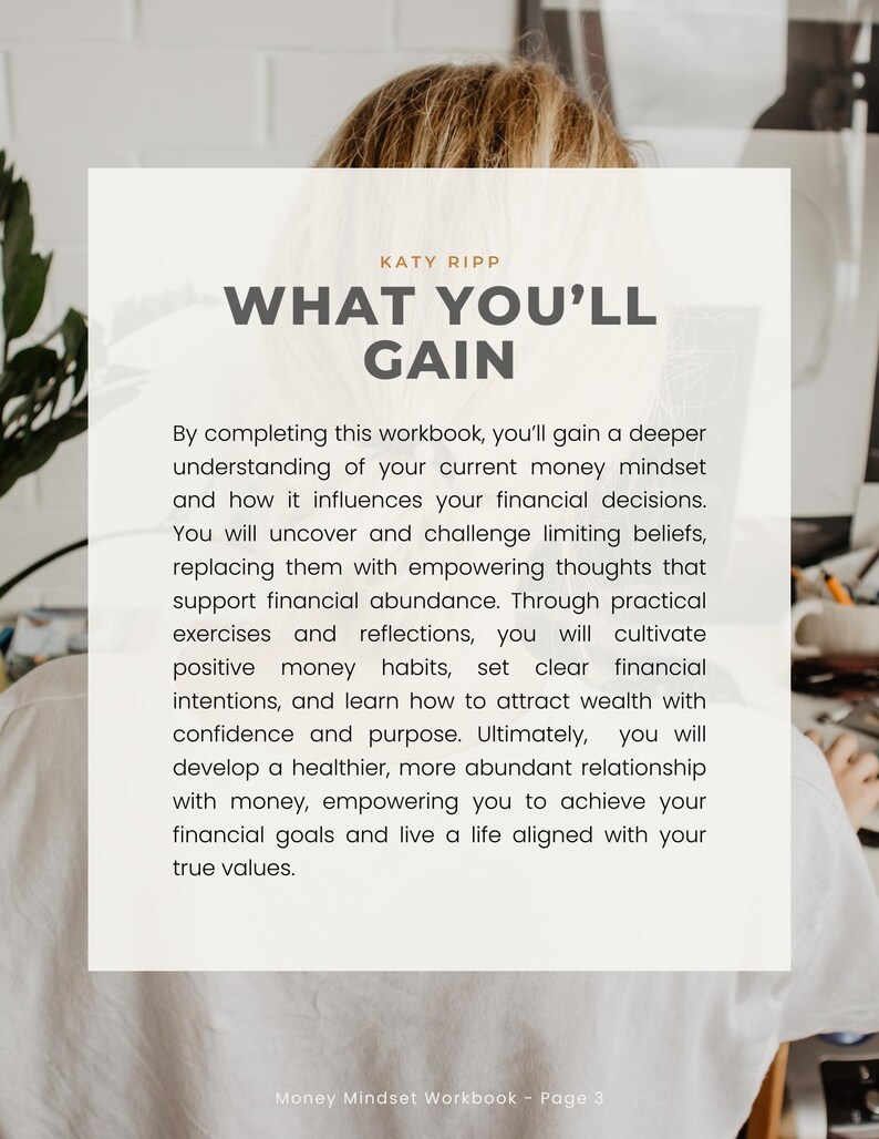 Money Mindset Workbook - Transform Your Financial Future - Etsy