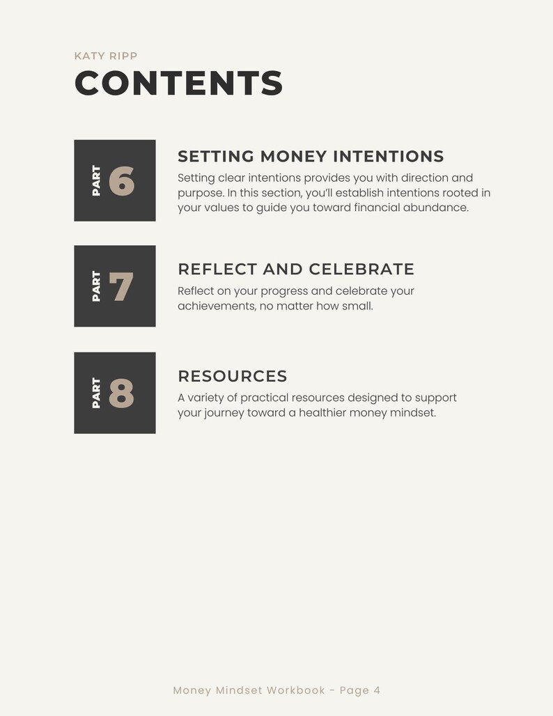 Money Mindset Workbook - Transform Your Financial Future - Etsy