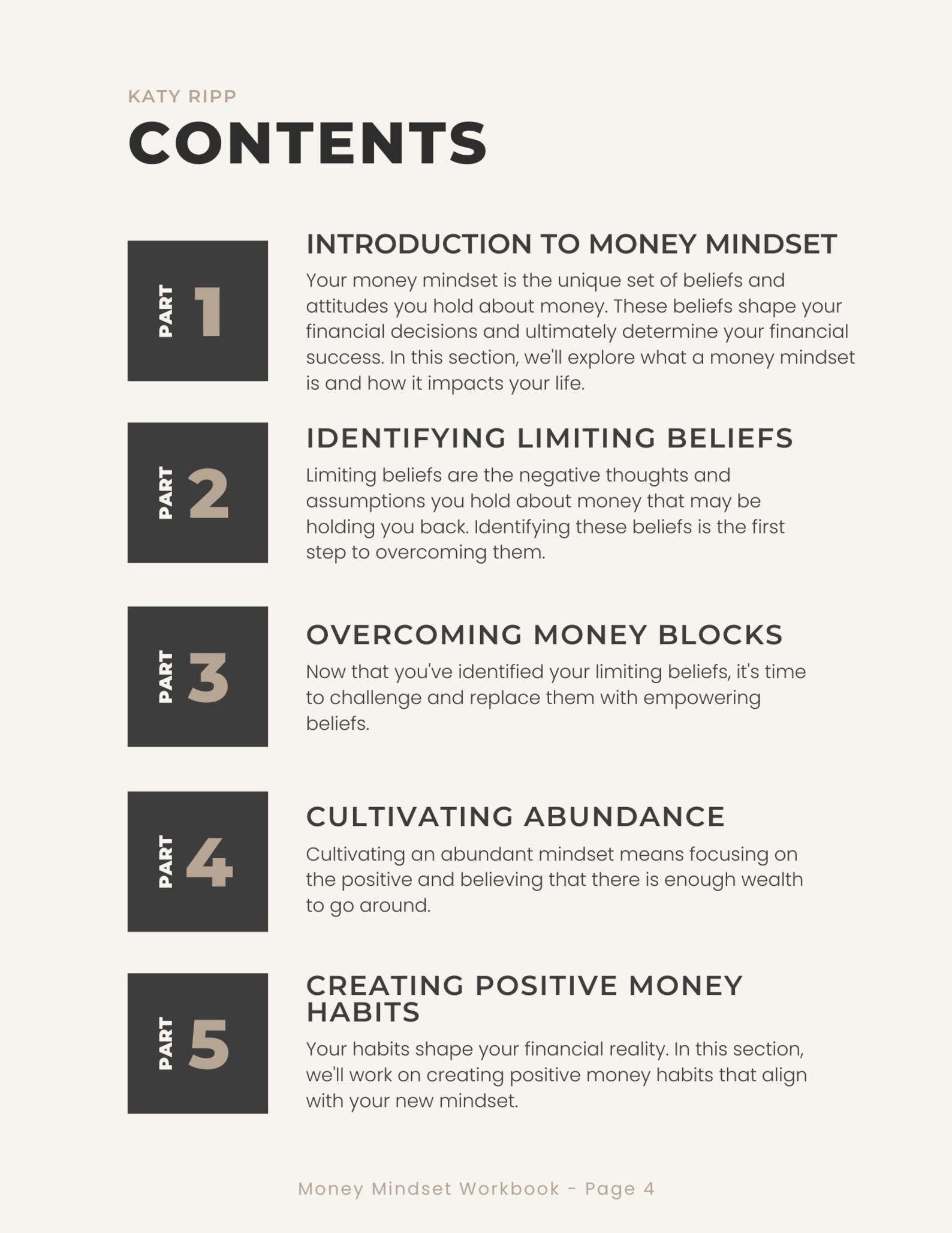 Money Mindset Workbook - Transform Your Financial Future - Etsy