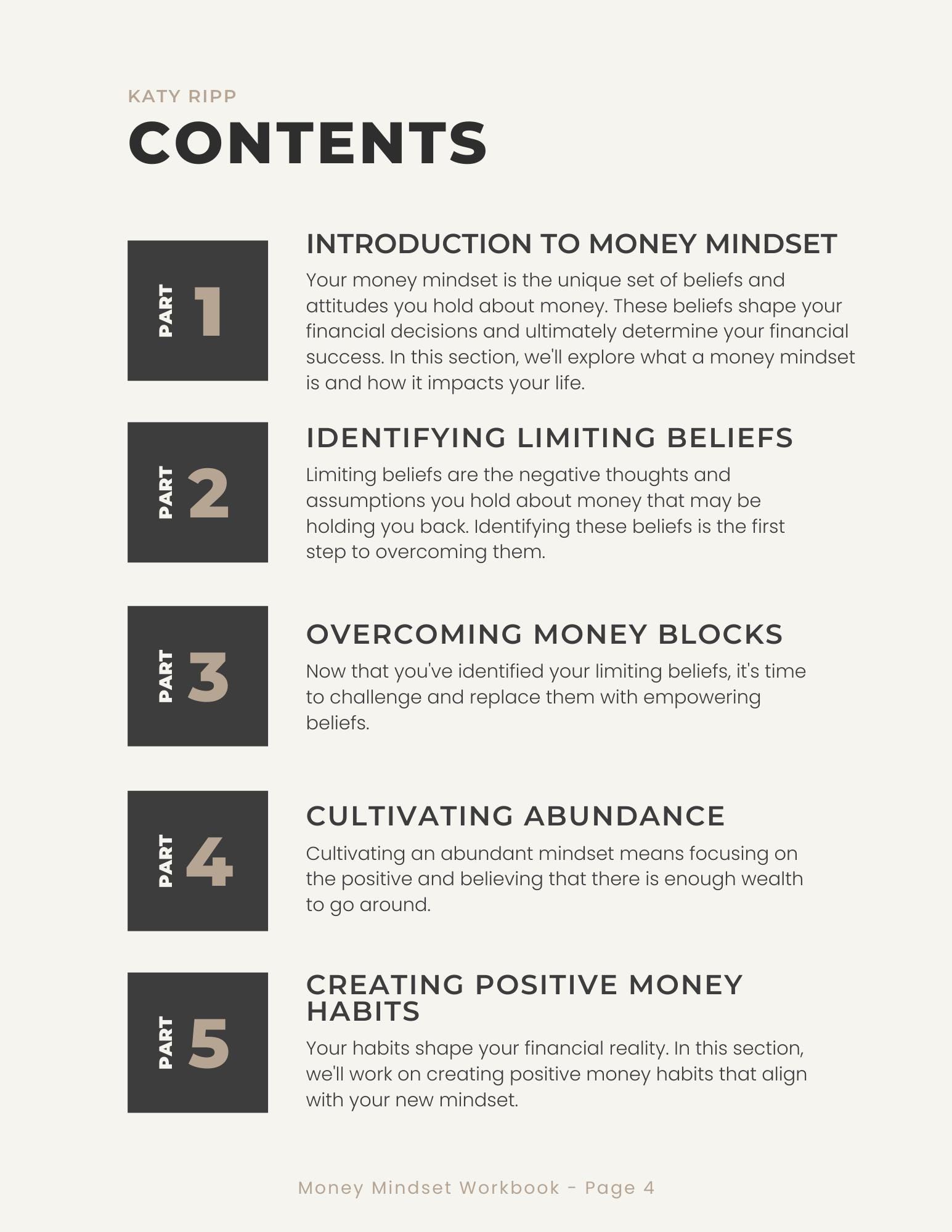 Money Mindset Workbook - Transform Your Financial Future - Etsy