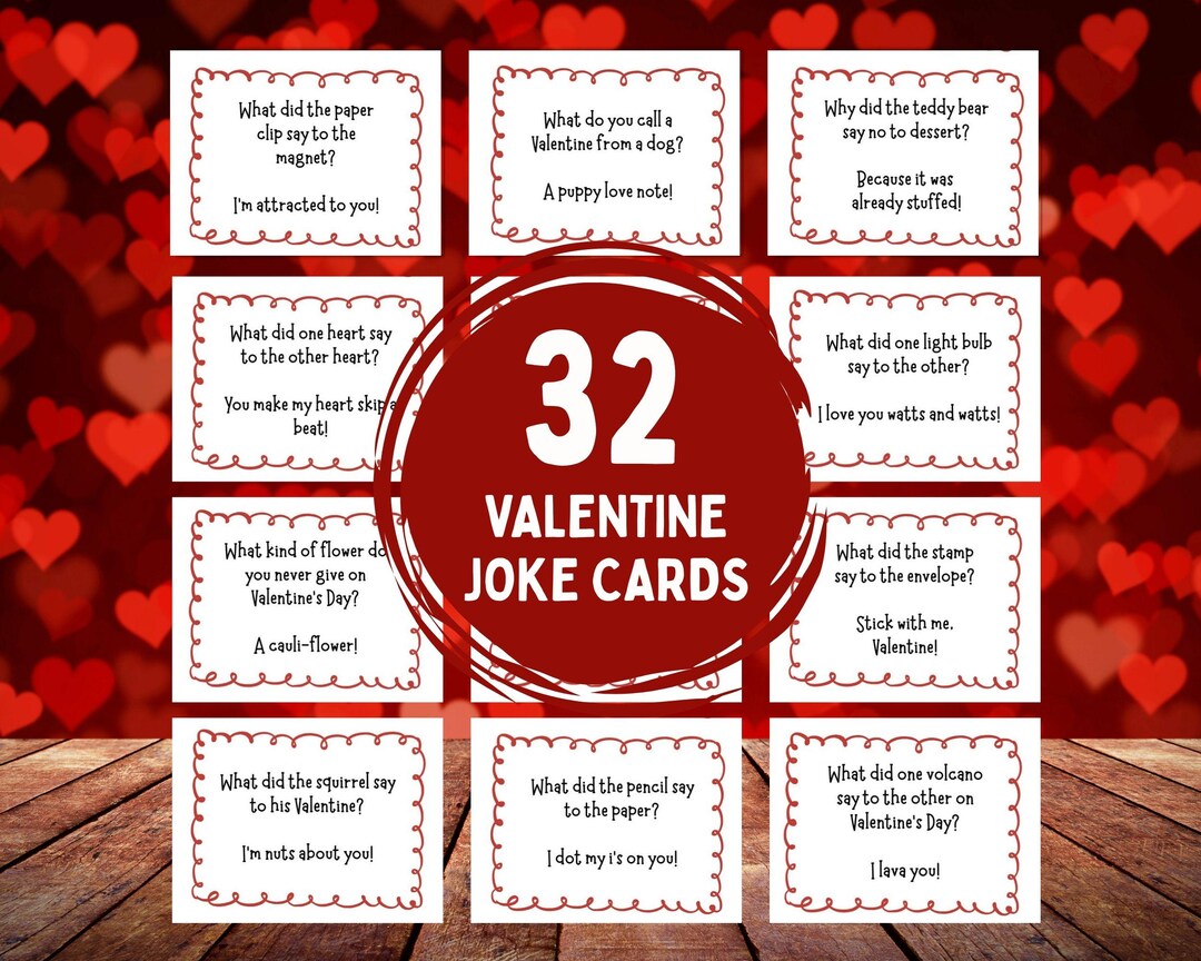 Valentine's Day Joke Cards | Printable Lunchbox Riddles for Kids & Teen ...