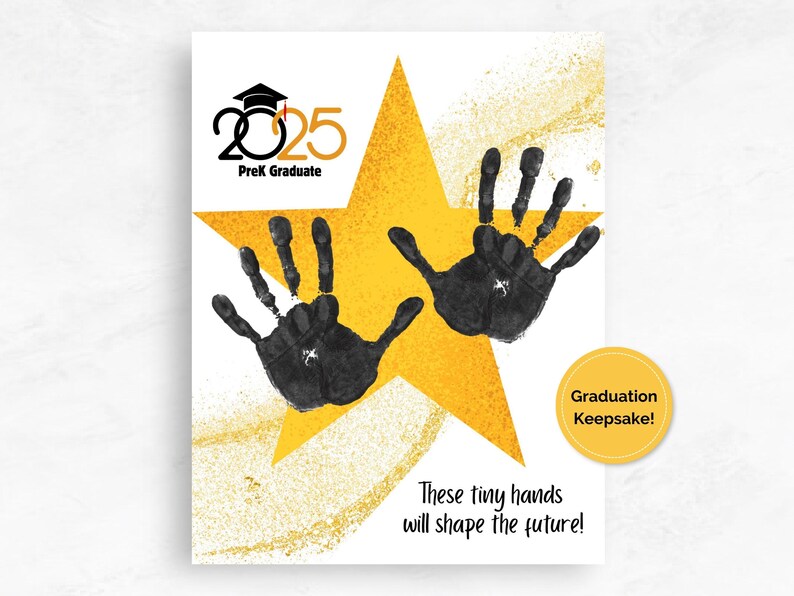 Preschool Graduation Handprint Art, Prek Graduation Handprint Activity ...